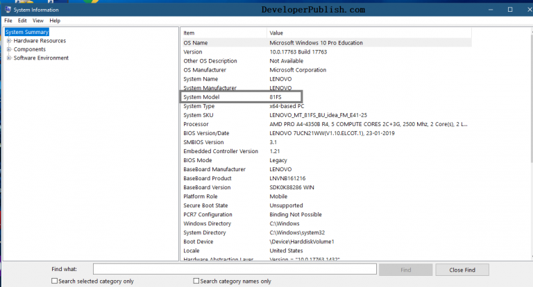 How to find your PC model on Windows 10? - DeveloperPublish