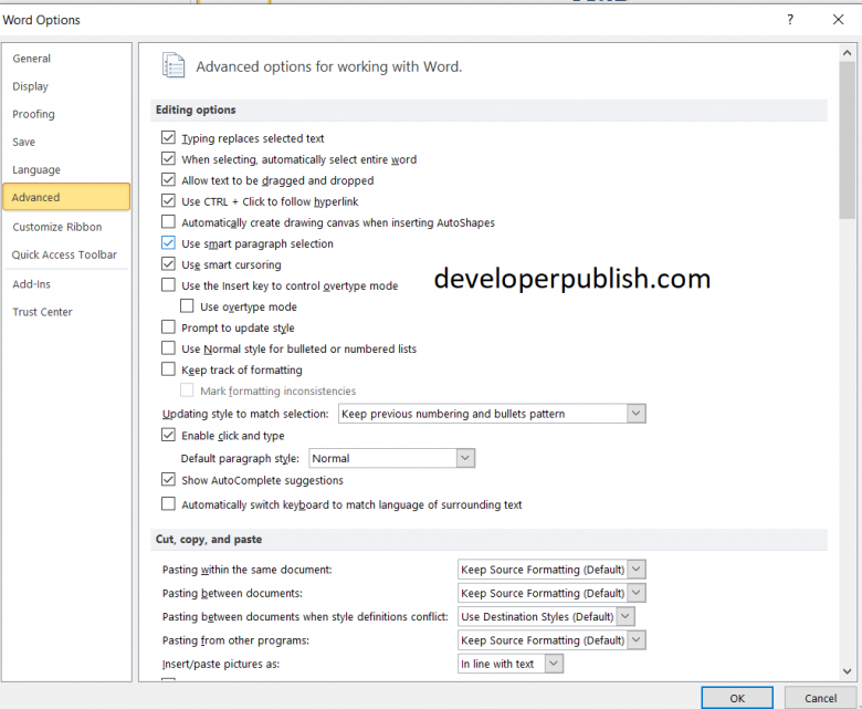 Smart Paragraph Selection in Microsoft Word - Developer Publish