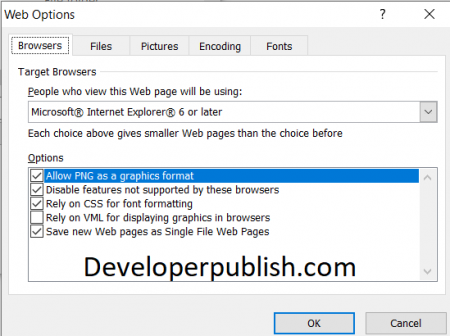 Tools Menu in the Save As Dialog Box in Word - DeveloperPublish