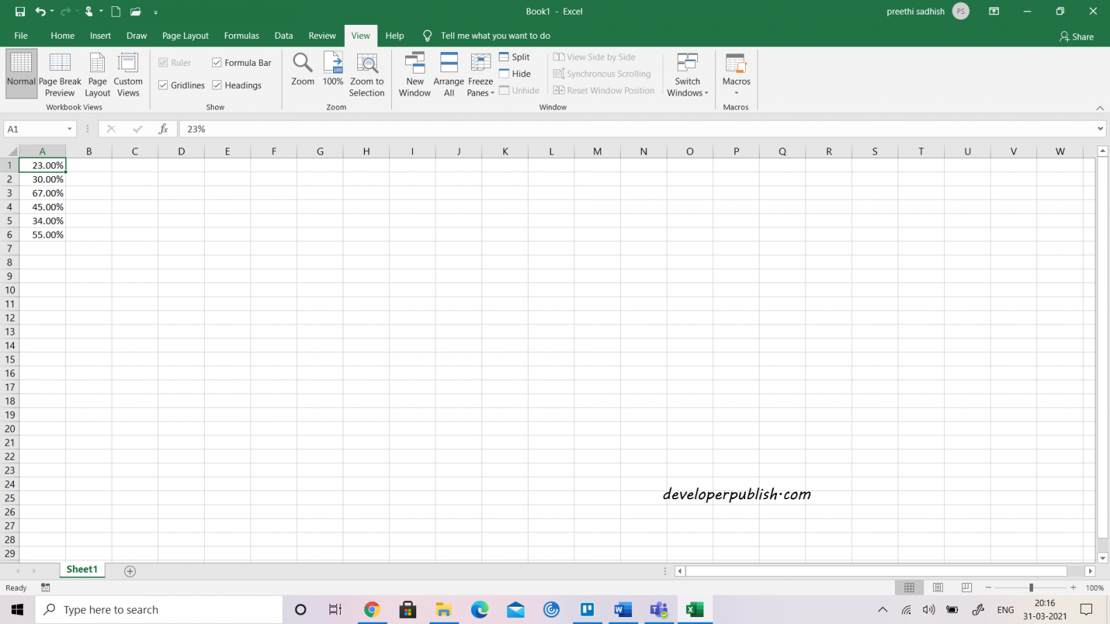 Macro Recorder in Microsoft Excel - Developer Publish