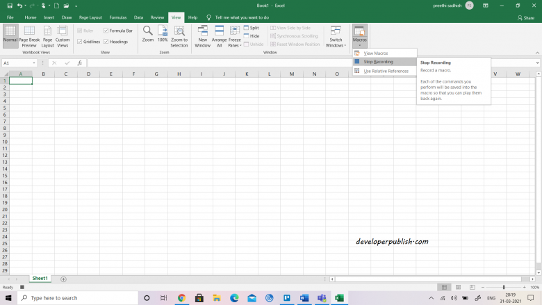 Macro Recorder in Microsoft Excel - Developer Publish