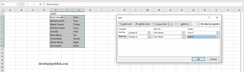 How to Perform Sorting in Microsoft Excel? - Developer Publish