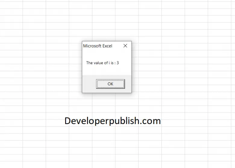 Loops In Excel Vba With Examples Developer Publish