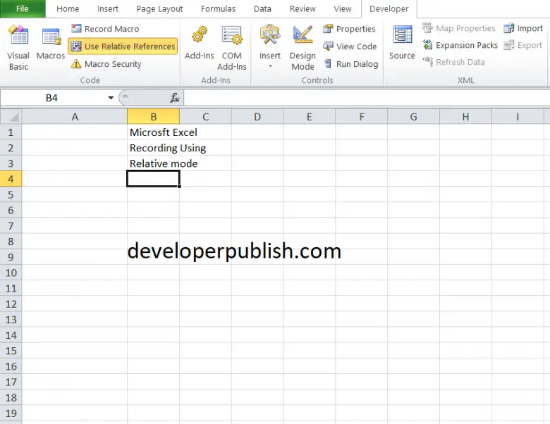 How To Record Macros In Absolute And Relative Mode In Excel