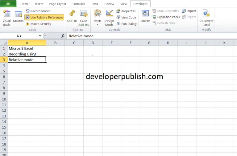 How to Record Macros in Absolute and Relative Mode in Excel?