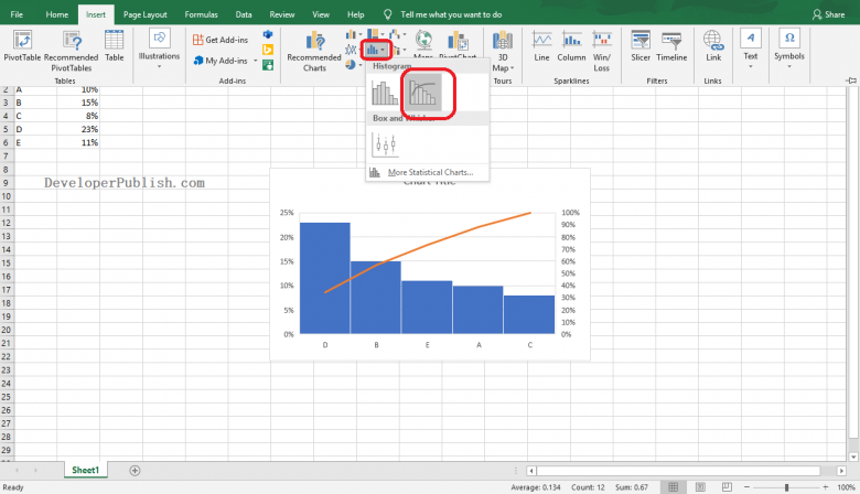 How to Create Pareto Chart in Microsoft Excel? - Tutorials