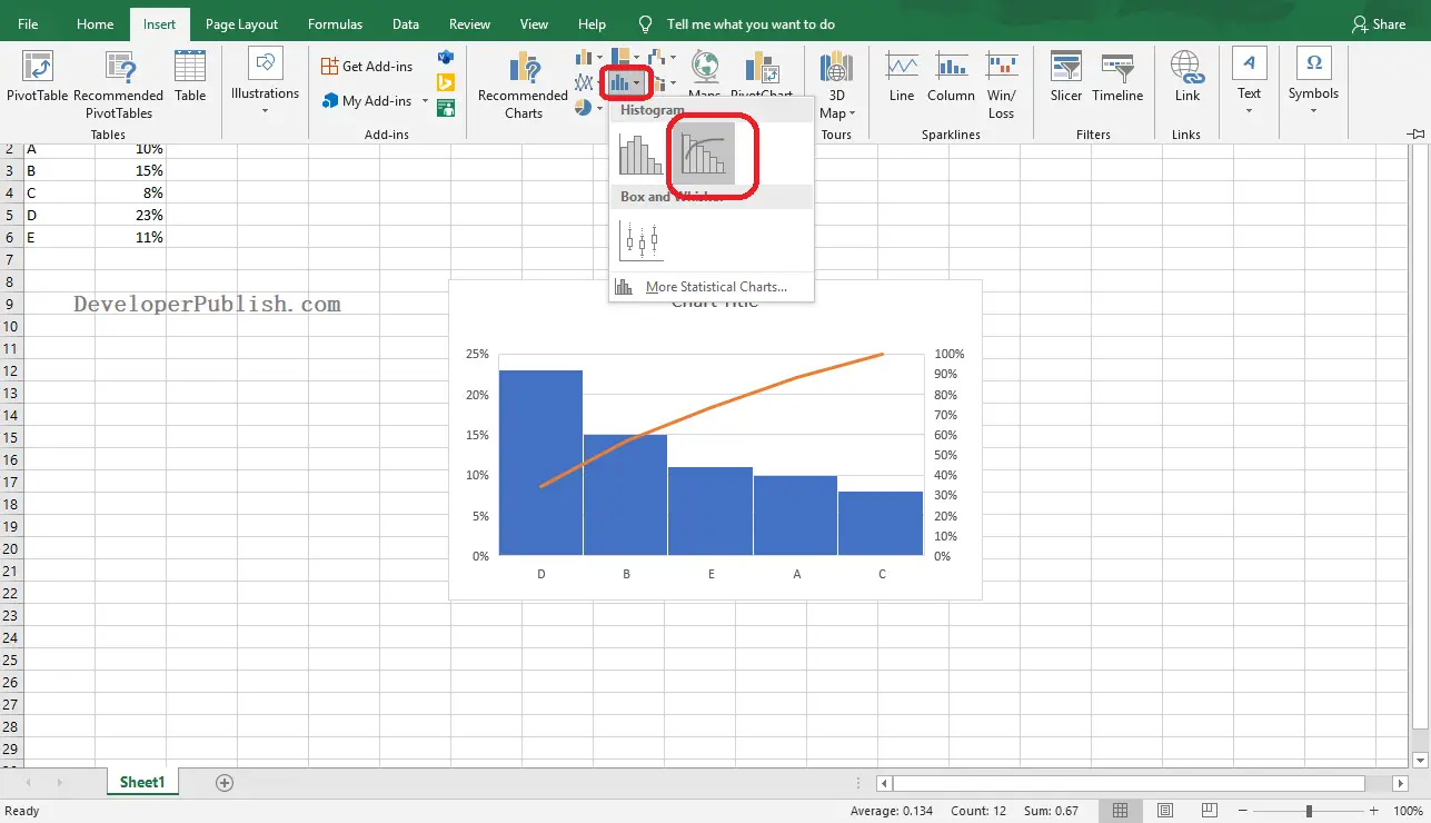 How To Create Pareto Chart In Microsoft Excel Tutorials