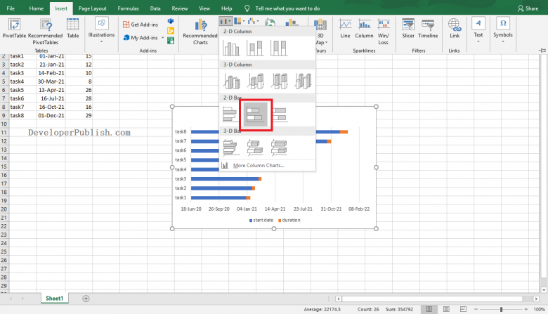 How to Make a Gantt Chart in Excel? - Developer Publish