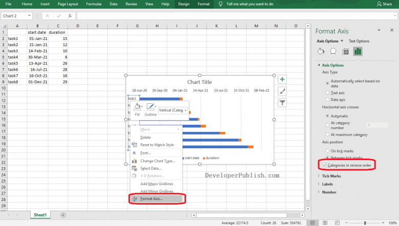 How to Make a Gantt Chart in Excel? - Developer Publish