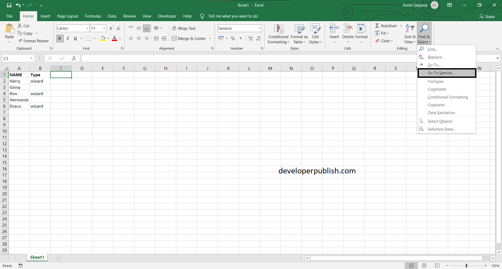 How To Find Blank Cells In Microsoft Excel Developer Publish