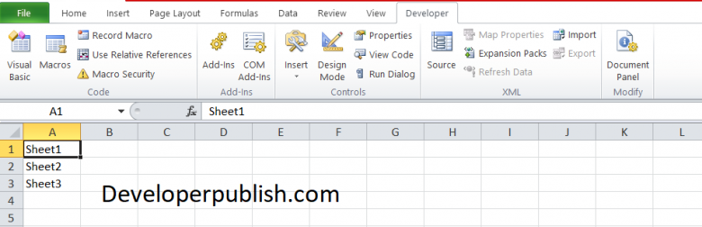 How to List all Worksheets in a Workbook in Excel VBA?