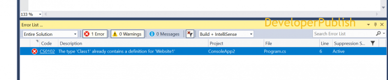 C Error Cs0102 The Type Type Name Already Contains A Definition For Identifier