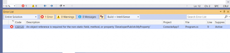 C# Error CS0120 – An object reference is required for the nonstatic field, method, or property ...