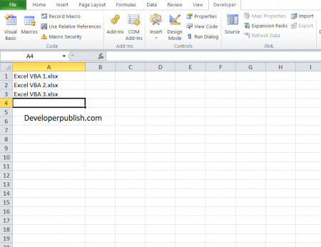 How to List All Files in a Directory in Excel VBA? - DeveloperPublish