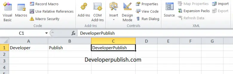 How To Concatenate Strings In Excel Vba Developerpublish 6357