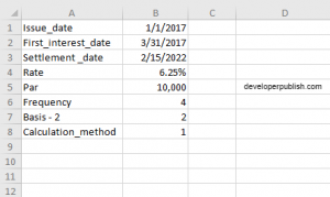 How to use ACCRINT Function in Excel? - DeveloperPublish