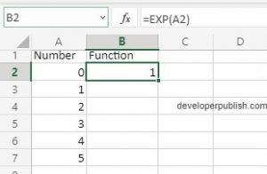 How to use EXP Function in Excel? - Developer Publish