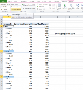 Subtotals and Grand totals in Excel Pivot tables - Developer Publish