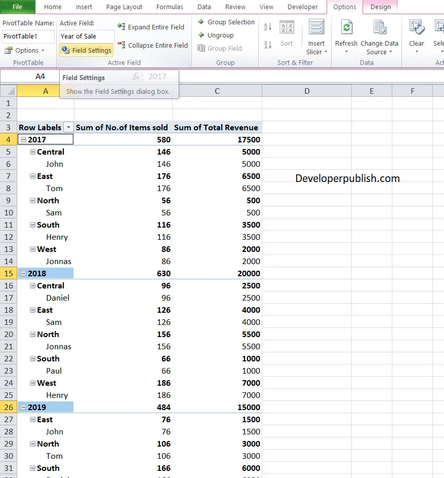 How To Remove Multiple Subtotals In Pivot Table Excel 2017