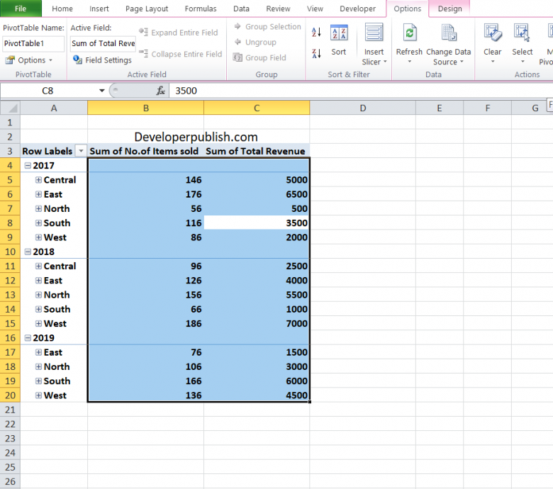 Selecting, Moving, & Clearing Pivot Table Data in Excel