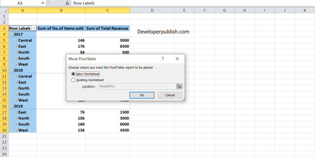 Selecting, Moving, & Clearing Pivot Table Data in Excel