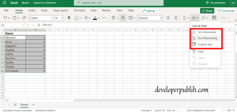 How to Reverse a List in Microsoft Excel? - DeveloperPublish