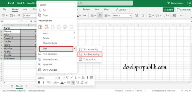 How to Reverse a List in Microsoft Excel? - DeveloperPublish