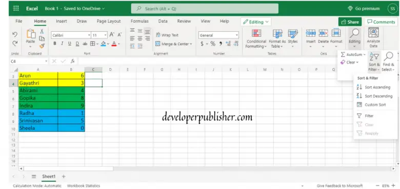 How To Sort By Color In Excel Microsoft Excel Tutorials 6242
