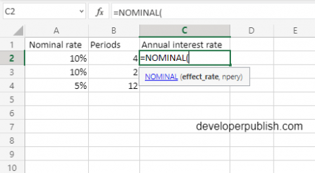 How to use the NOMINAL function in Excel? - Developer Publish