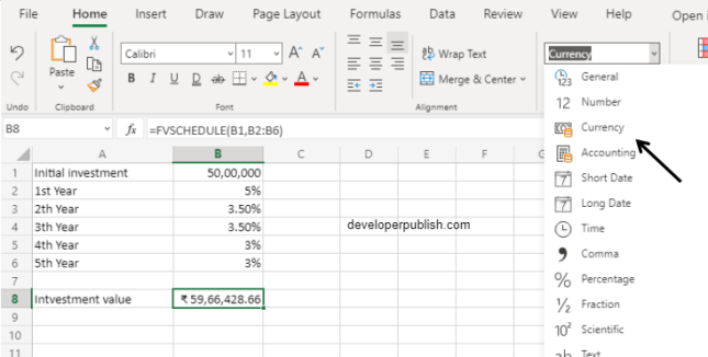 How to use the FVSCHEDULE function in Excel? - Developer Publish