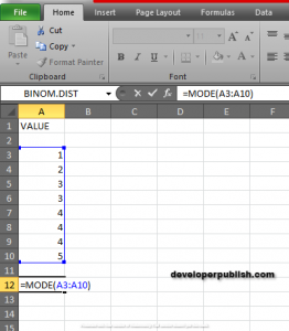How to use MODE Function in Excel? - Developer Publish