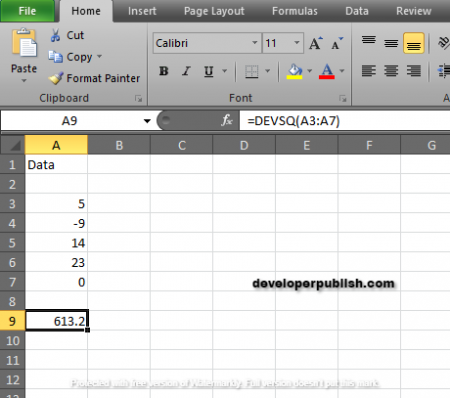 How to use the DEVSQ Function in Excel? - Developer Publish