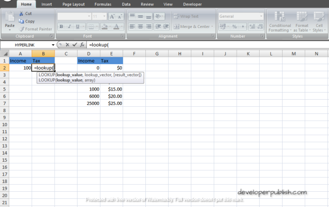 How to use LOOKUP Function in Excel? | Developer Publish
