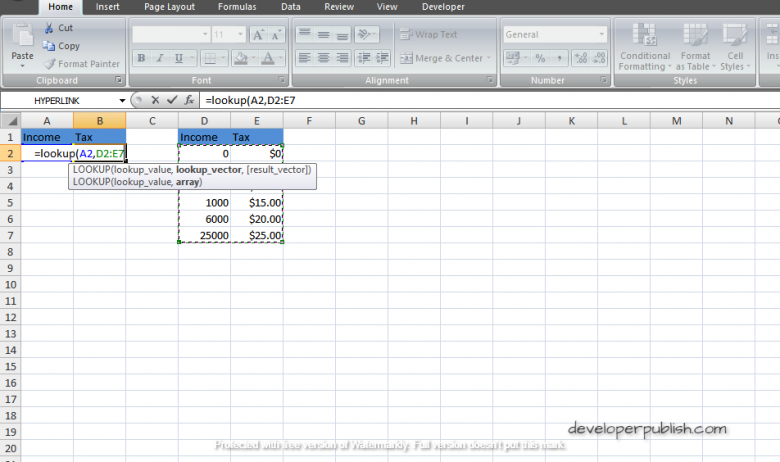 How to use LOOKUP Function in Excel? | Developer Publish
