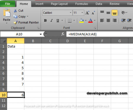 How to use MEDIAN Function in Excel ? | Developer Publish