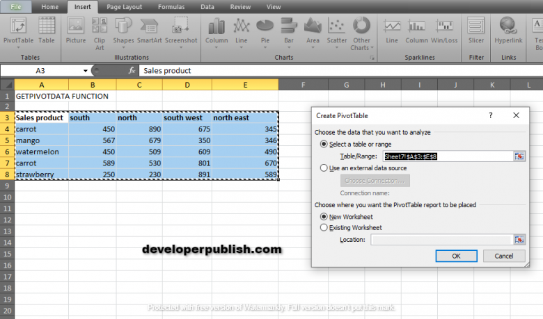 How to use GETPIVOTDATA Function in Excel? | Developer Publish