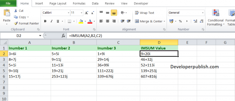 How to use the IMREAL function in Excel? - Developer Publish
