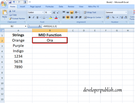How to use MID Function In Excel? - Developer Publish