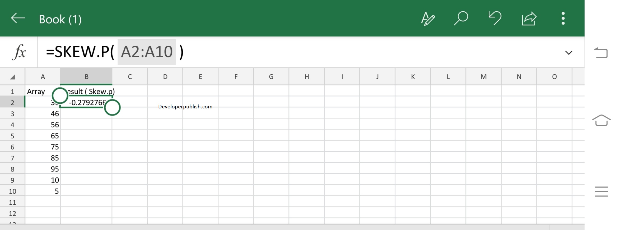 How To Use SKEW P Function In Excel 