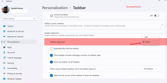 How to Change Taskbar Alignment in Windows 11?