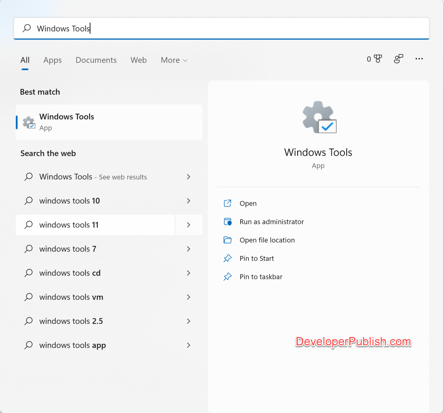 How to Open Windows Tools in Windows 11?