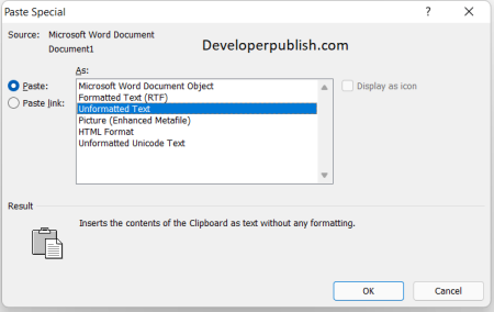 How to use Paste as Plain Text from Clipboard in Windows 11?