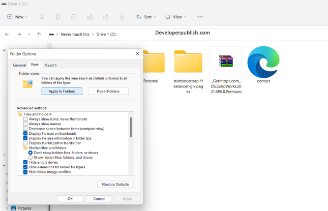 How to Change and Apply Folder View to All Folders in Windows 11?