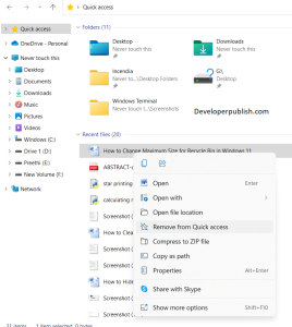 How to Pin or Unpin Files via Quick Access in Windows 11?
