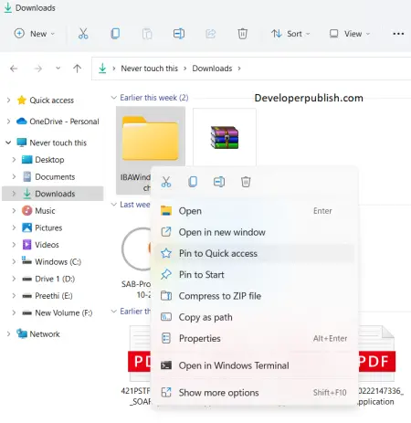 How To Pin Or Unpin Files Via Quick Access In Windows 11?