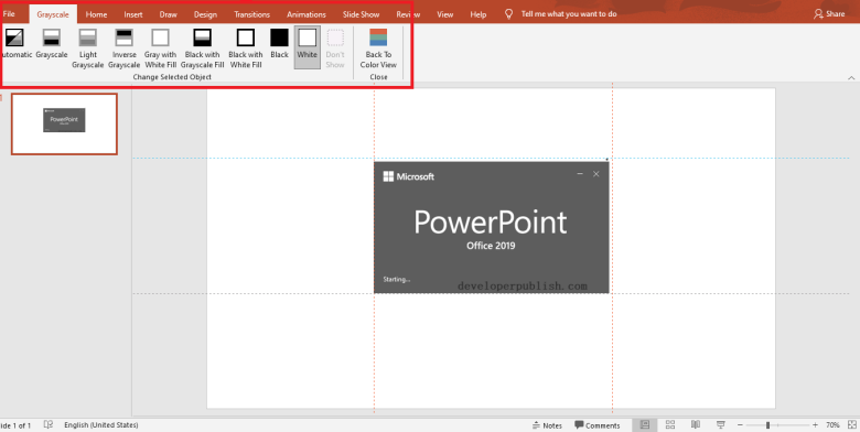 Grayscale in PowerPoint