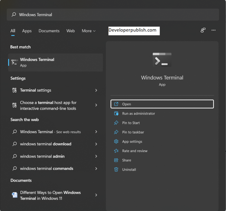 Different Ways to Open Windows Terminal in Windows 11