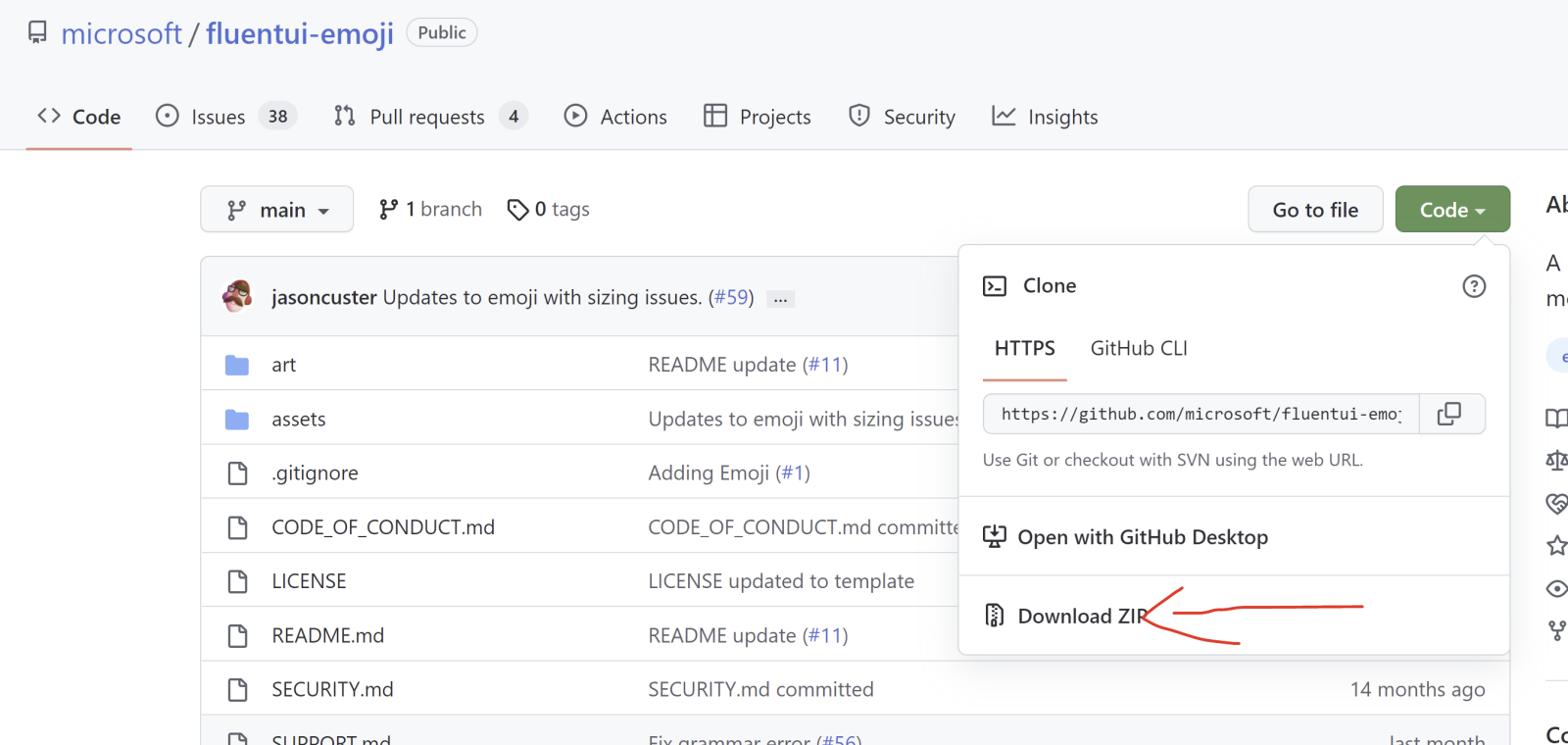 How to Download Microsoft Fluent Emoji from Github?