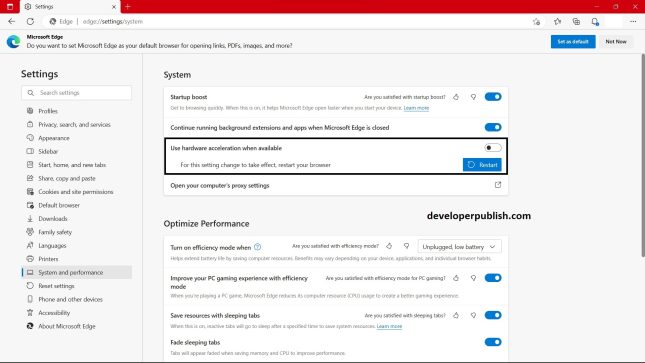 How to Enable or Disable Hardware Acceleration in Microsoft Edge?