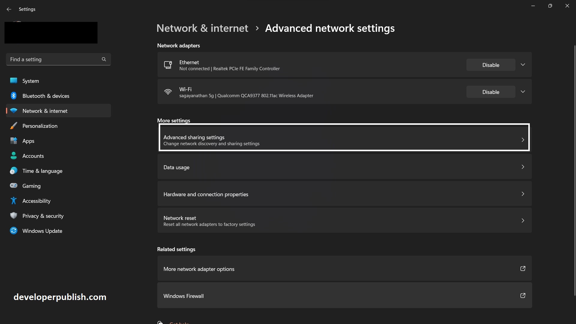 Different ways to Turn On/Off Network Discovery in Windows 11